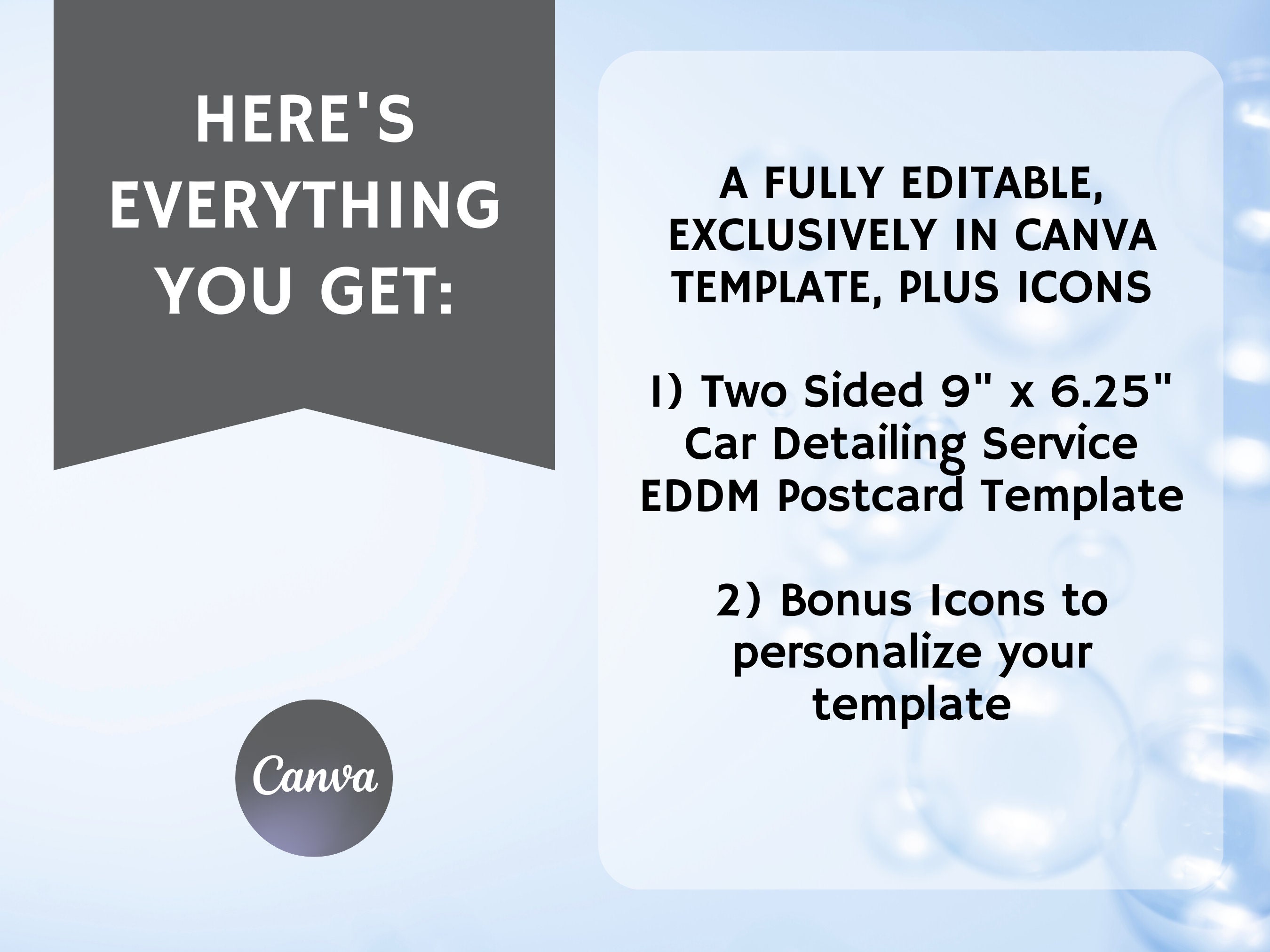 Car Detailing EDDM Coupon Postcard, Auto Wash Marketing Mailer, Fully ...