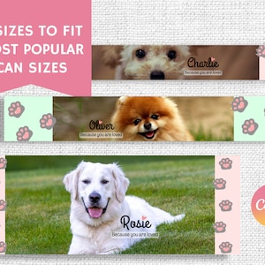 Personalized Dog Food Can Label, Unique Pet Gift, Doggie Day Care Label ...