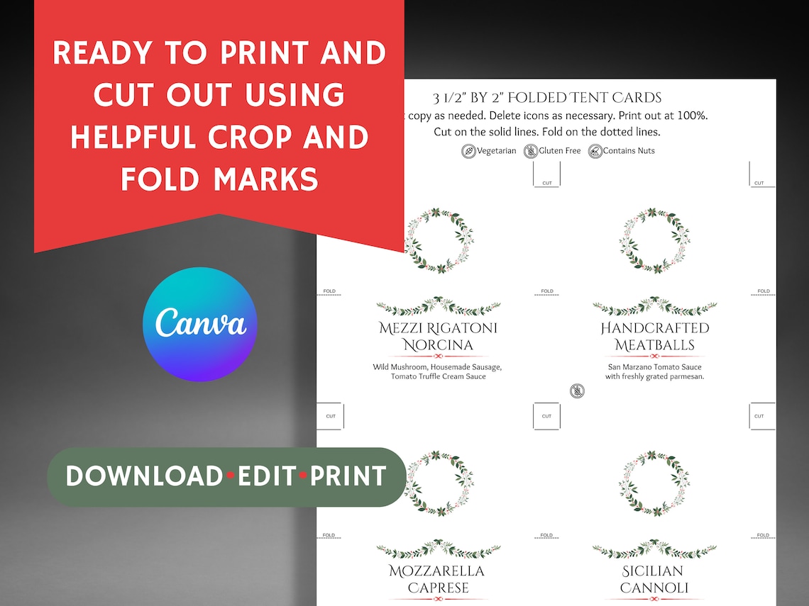 Holiday Catering Food Labels for Entertaining, Great for Business and ...