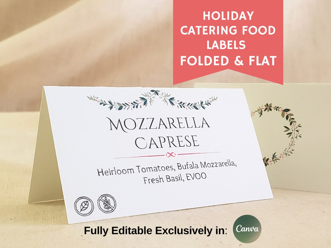 Holiday Catering Food Labels for Entertaining, Great for Business and ...