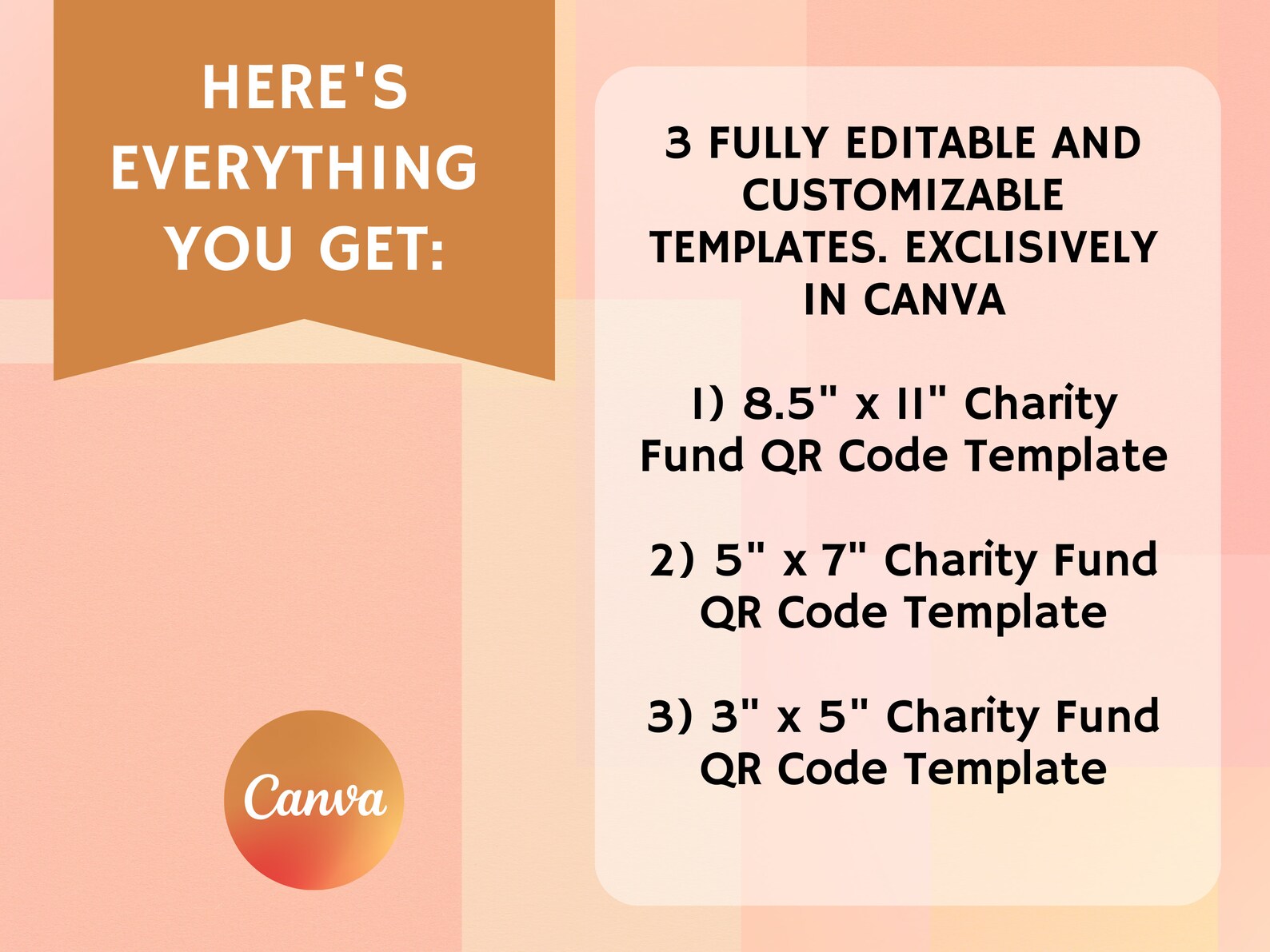 Charity Donation Fund QR Code Scan Sign, Venmo Paypal Cash App Zelle Go ...