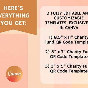 Charity Donation Fund QR Code Scan Sign, Venmo Paypal Cash App Zelle Go ...