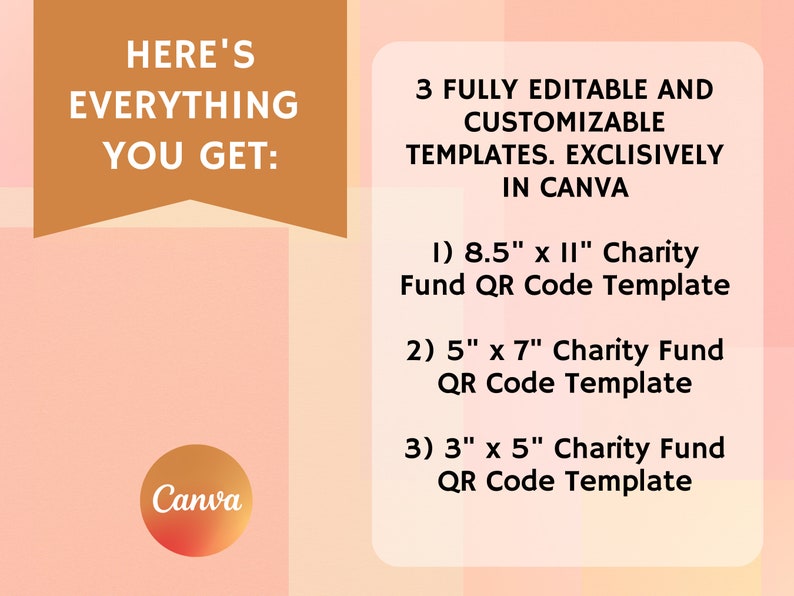 Charity Donation Fund QR Code Scan Sign, Venmo Paypal Cash App Zelle Go ...