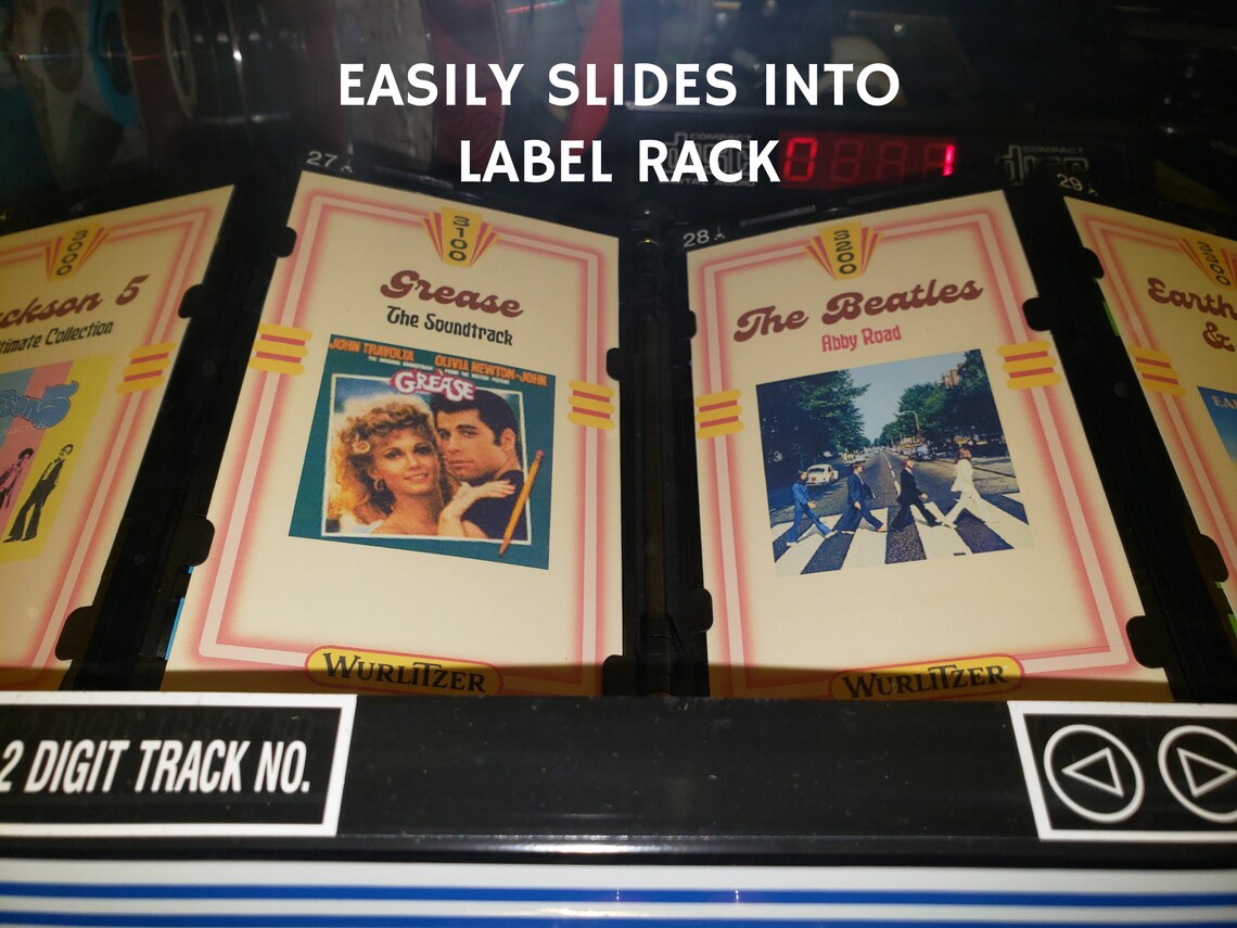 Editable Wurlitzer Jukebox Labels, Retro Album and CD Labels, Customize ...