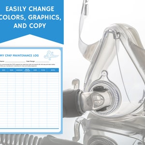 Editable CPAP Maintenance Log, Clean and Healthy Equipment Chart, Care ...