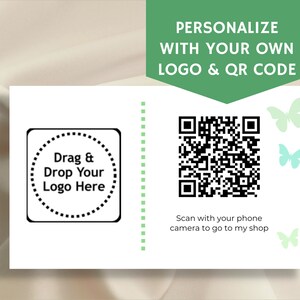 Retro Two-sided Business Card, With QR Scan Code, Small Business ...