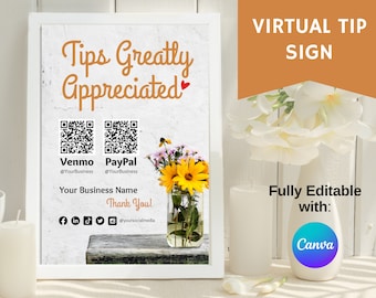 Tips Appreciated Sign Tattoo - Etsy