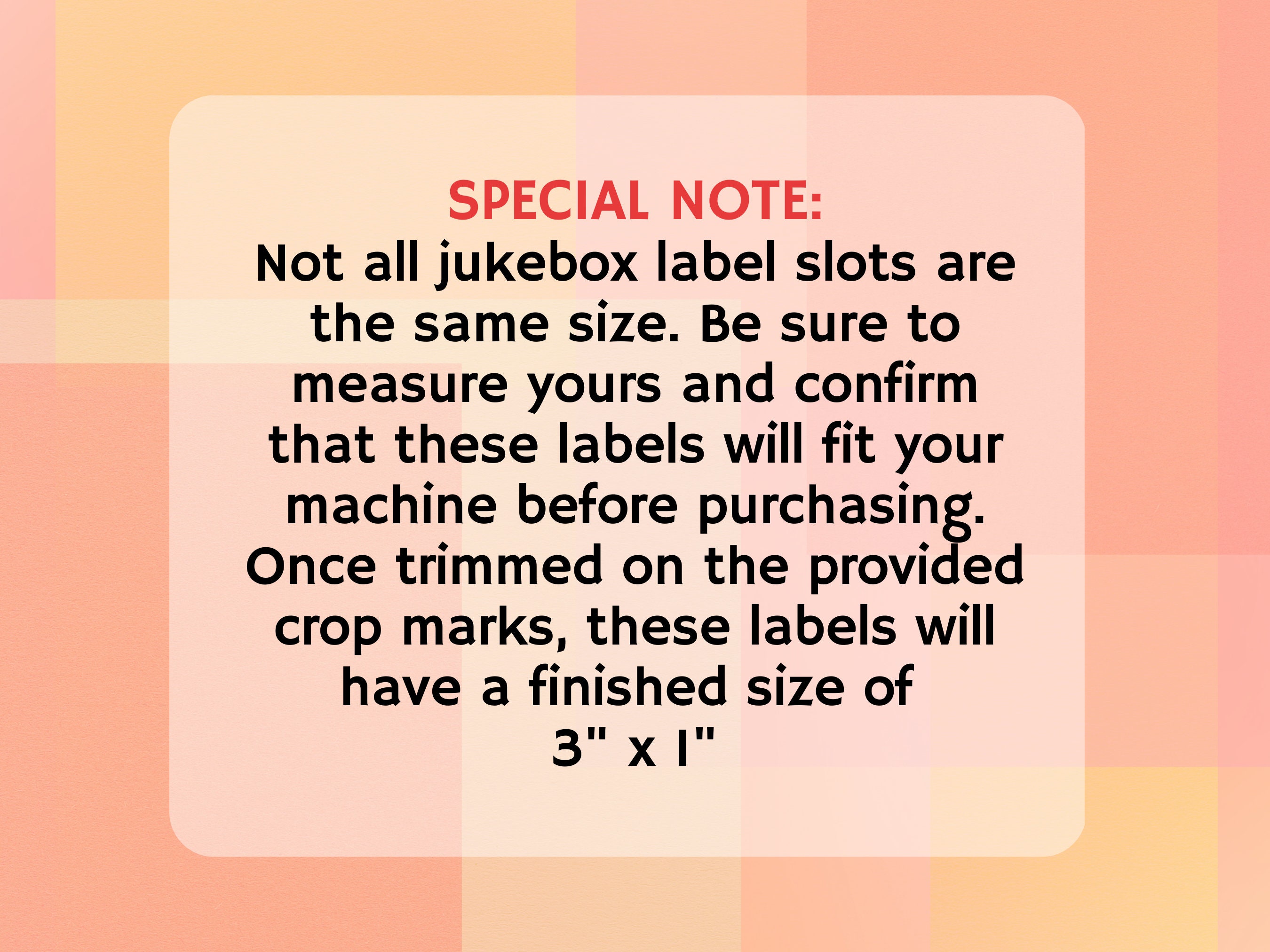 Editable Retro Jukebox Labels, Song and Artist Label, Customize With ...