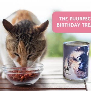Personalized Cat Food Can Label, Unique Pet Gift, Fully Editable ...