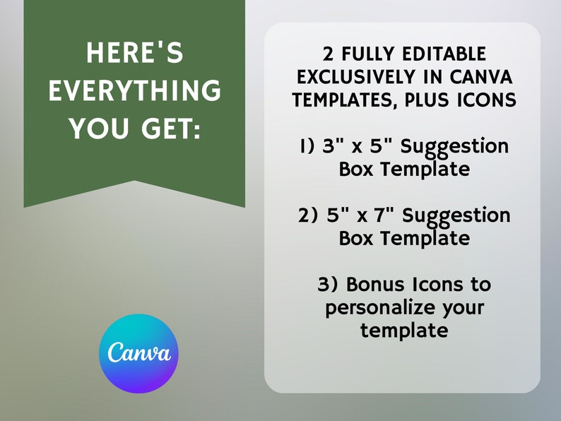 Comment Card for Suggestion Box, Customer Feedback Form, Fully Editable ...