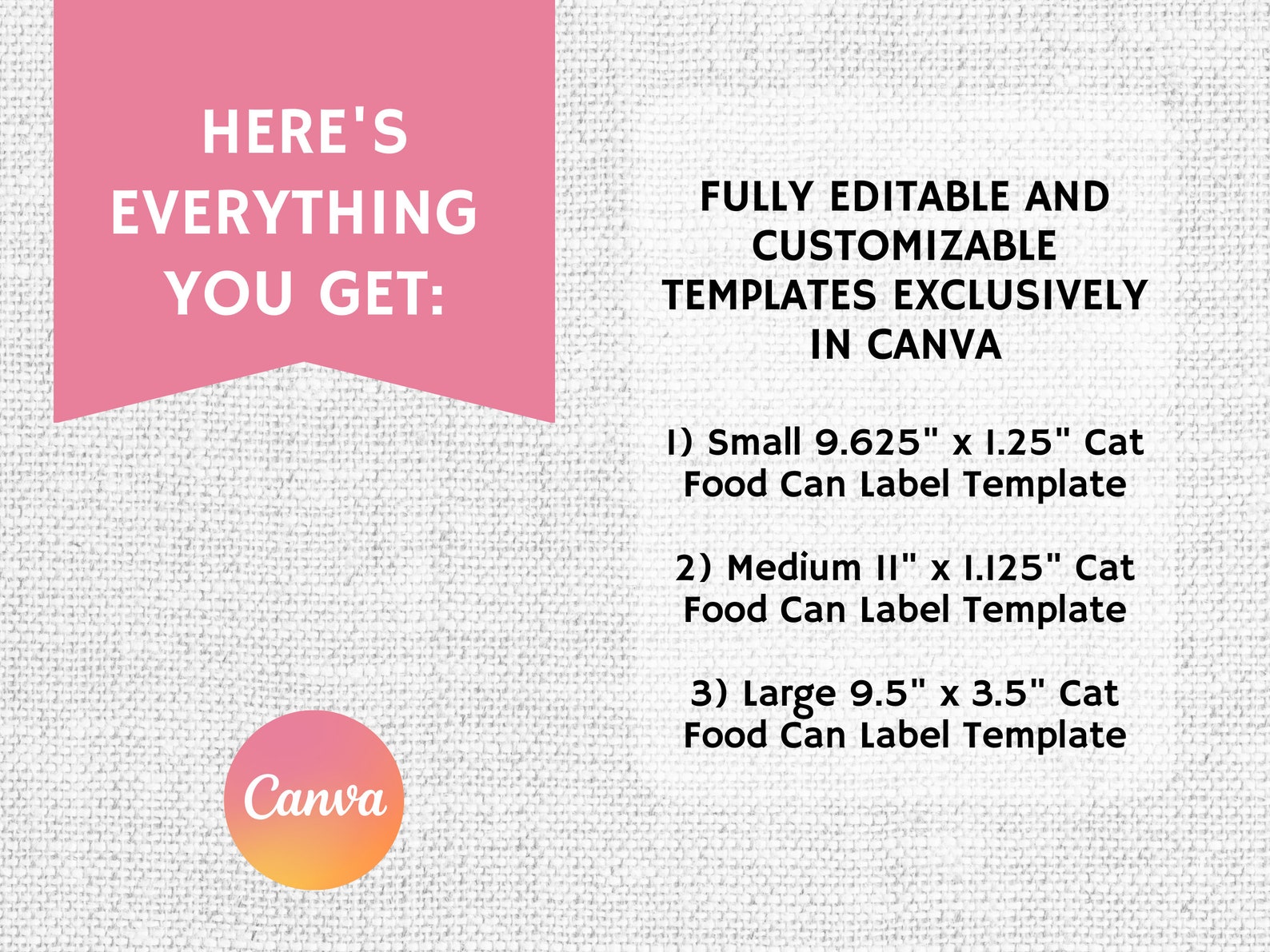 Personalized Cat Food Can Label, Unique Pet Gift, Fully Editable ...