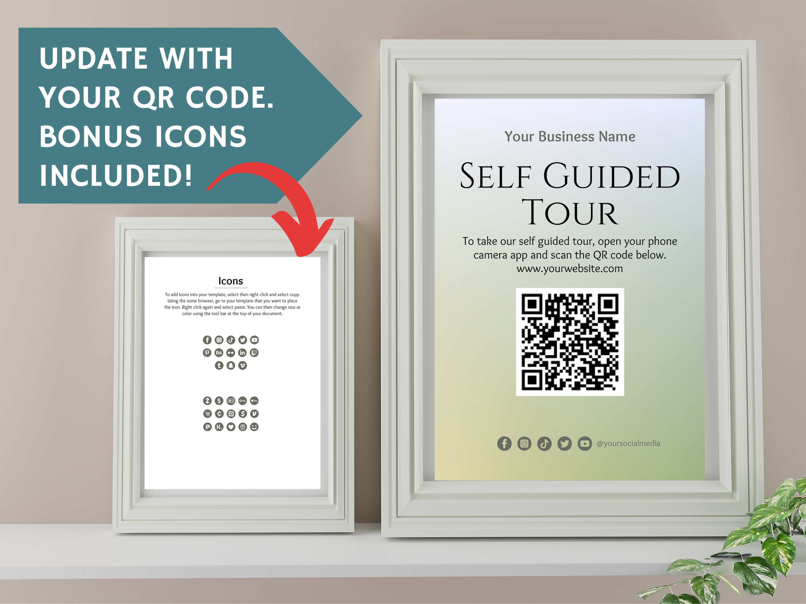 Self Guided Tour QR Code Scan Sign, Museums and Walking Tours ...