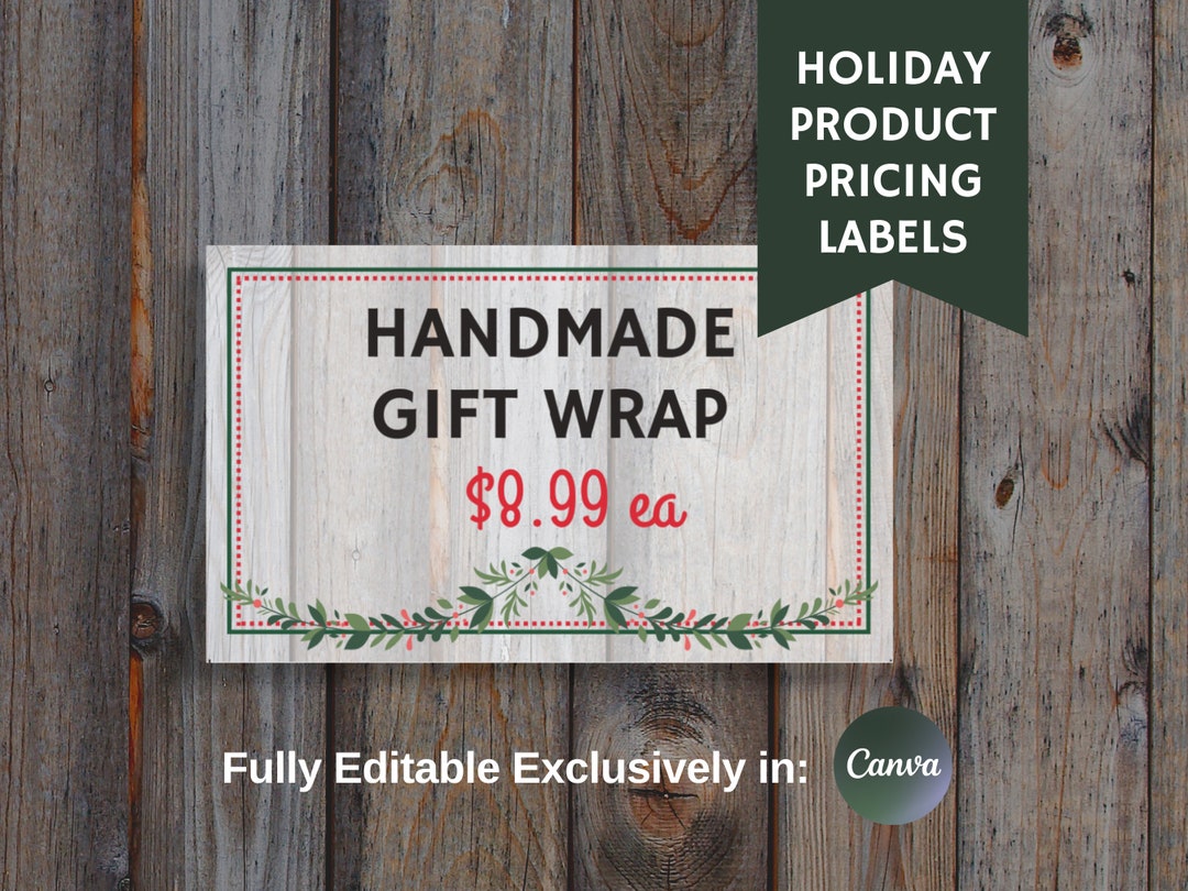 Holiday Product Pricing Labels, Farmers Market and Craft Fair Marketing ...