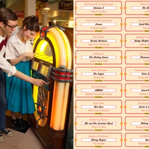 Editable Wurlitzer Jukebox Labels, Retro Song and Artist Labels ...