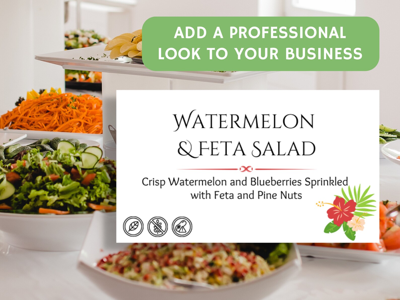 Summer Catering Food Labels for Entertaining, Great for Business and ...