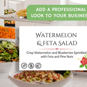 Summer Catering Food Labels for Entertaining, Great for Business and ...