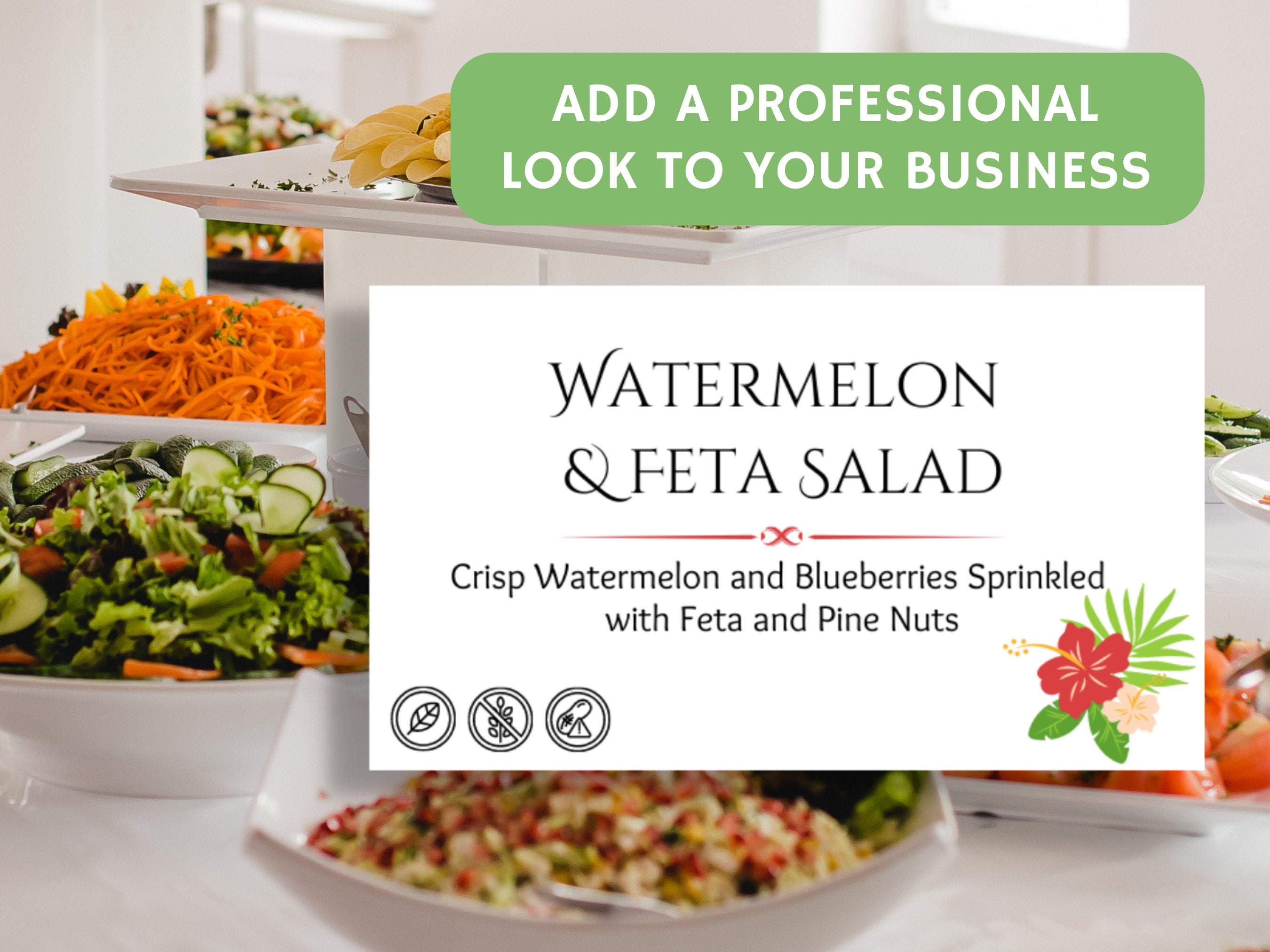 Summer Catering Food Labels for Entertaining, Great for Business and ...