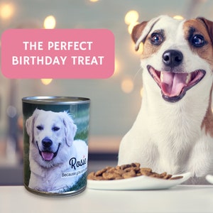 Personalized Dog Food Can Label, Unique Pet Gift, Doggie Day Care Label ...