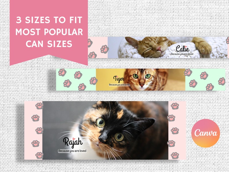 Personalized Cat Food Can Label, Unique Pet Gift, Fully Editable ...