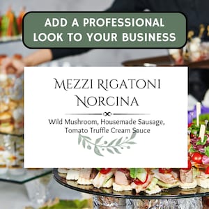 Catering Food Labels for Entertaining, Great for Business and Home ...