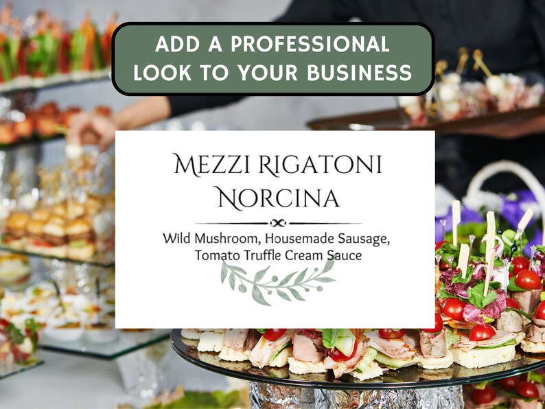 Catering Food Labels for Entertaining, Great for Business and Home ...