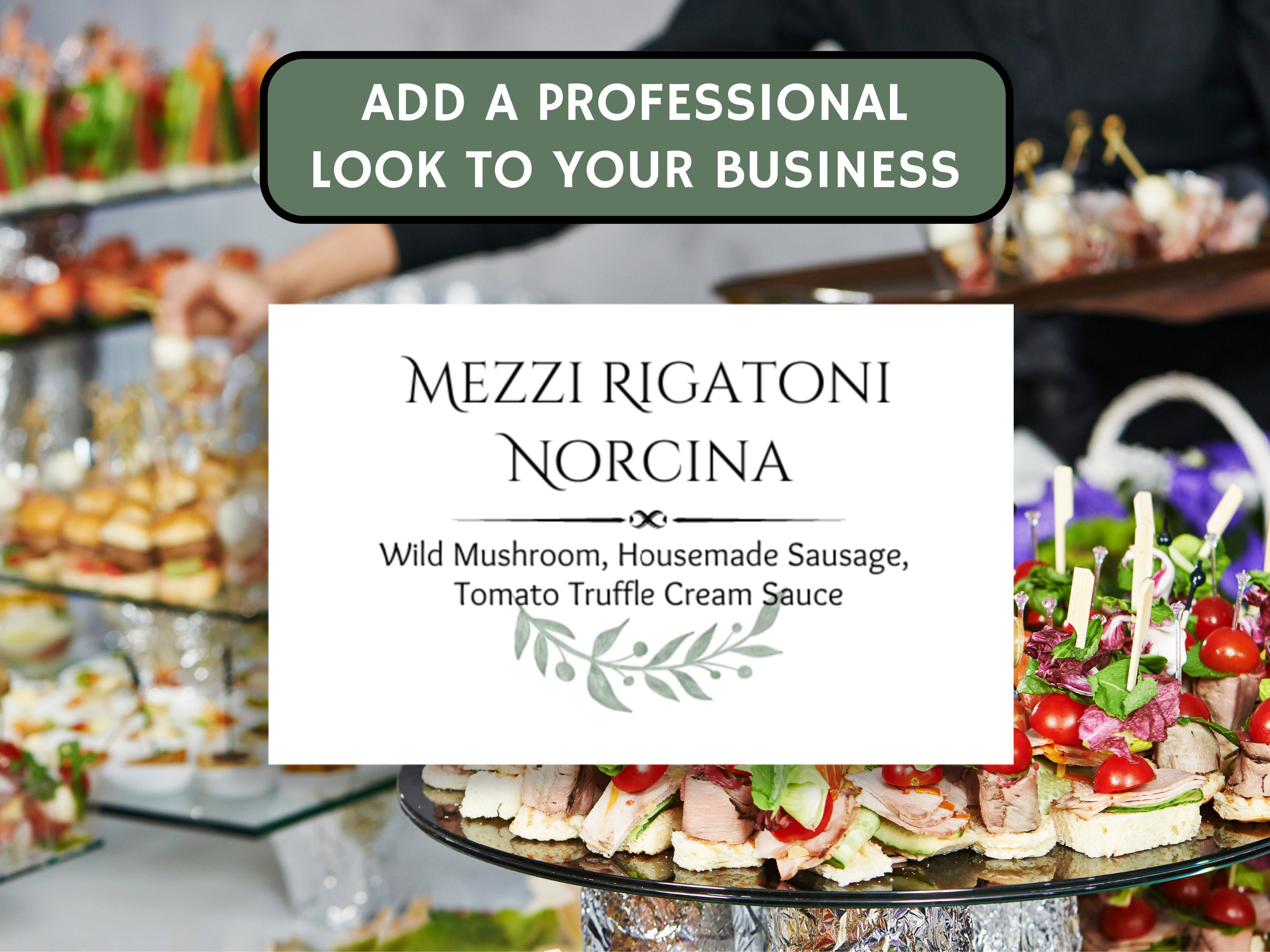 Catering Food Labels for Entertaining, Great for Business and Home ...