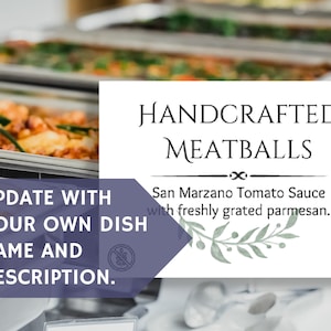Catering Food Labels for Entertaining, Great for Business and Home ...