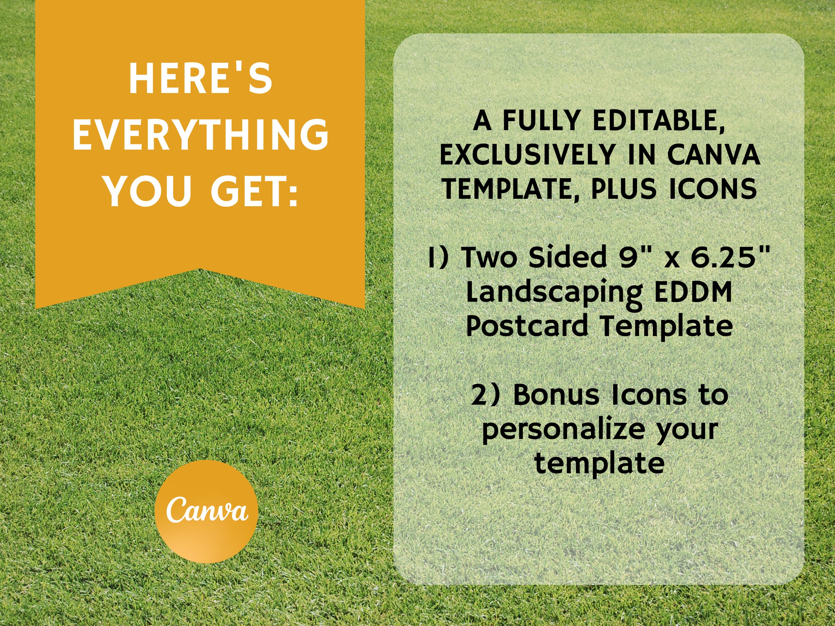 Lawn Service EDDM Postcard, Coupon Marketing Mailer, Fully Editable ...
