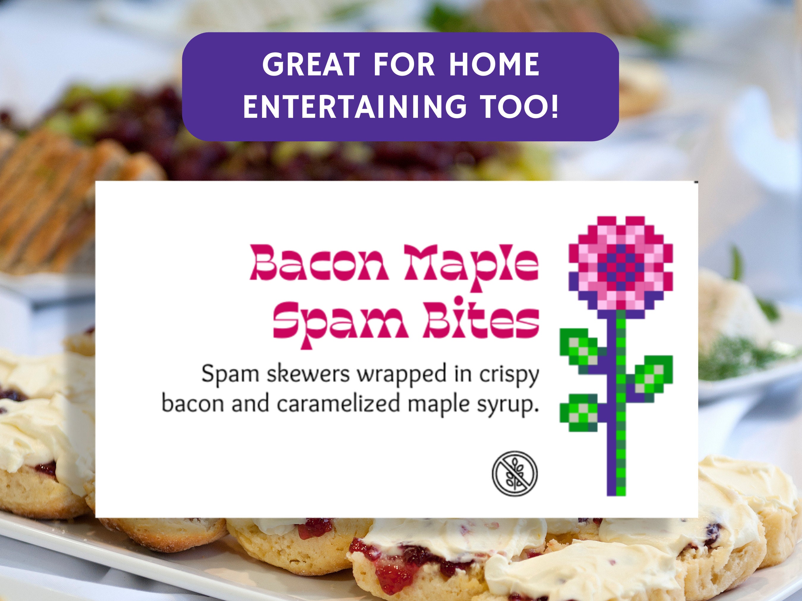 Retro '90s Catering Food Labels for Entertaining, Great for Business ...