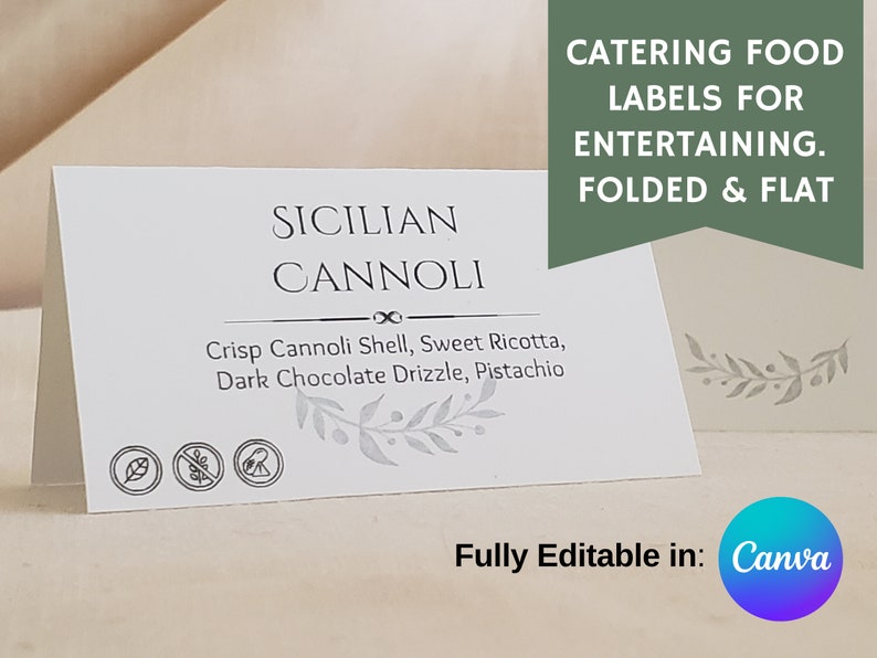 Catering Food Labels for Entertaining Great for Business and - Etsy