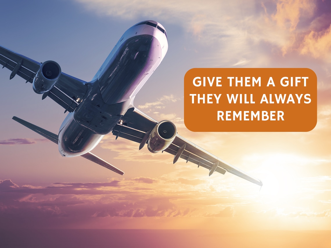 Flight Voucher Gift Reveal Certificate, Travel Surprise Gift Card ...