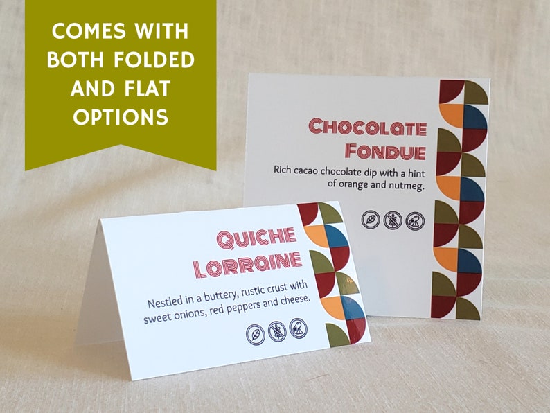 Retro Catering Food Labels for Entertaining, Great for Business and ...