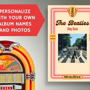 Editable Wurlitzer Jukebox Labels, Retro Album and CD Labels, Customize ...