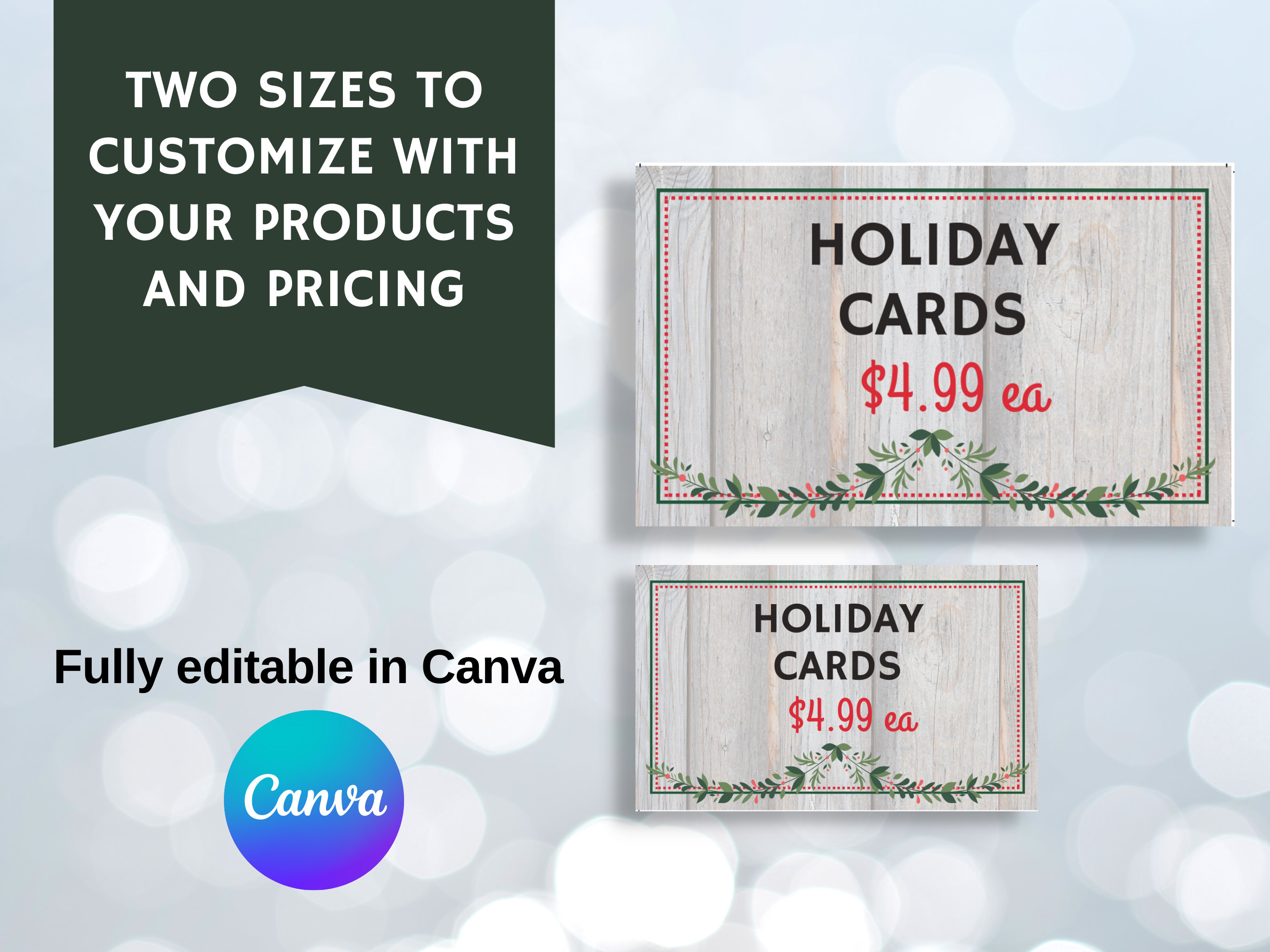 Holiday Product Pricing Labels, Farmers Market and Craft Fair Marketing ...