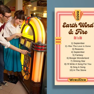 Editable Wurlitzer Jukebox Labels, Retro Album and CD Labels, Customize ...
