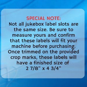 Editable Wurlitzer Jukebox Labels, Retro Album and CD Labels, Customize ...
