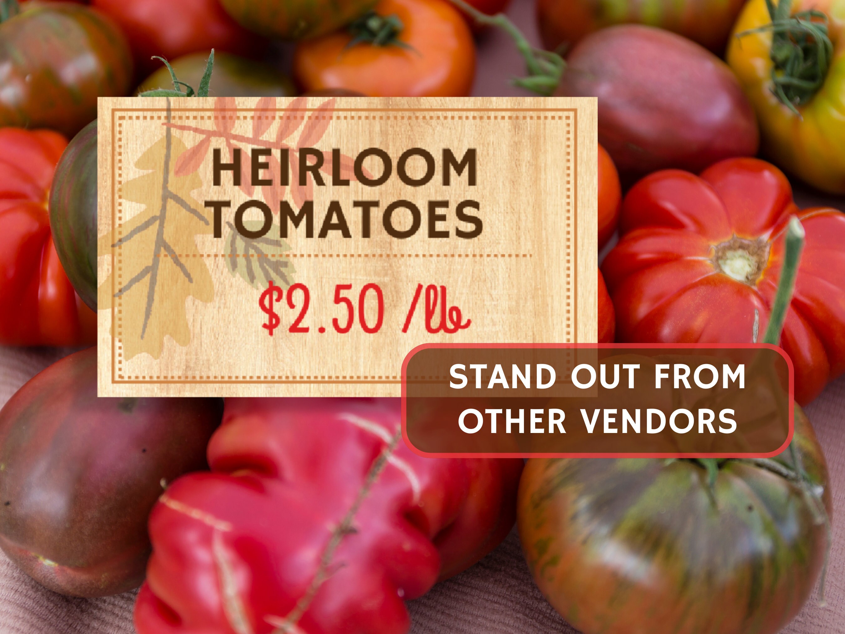 Fall Product Pricing Labels, Farmer's Market Craft Fair Marketing Tools ...