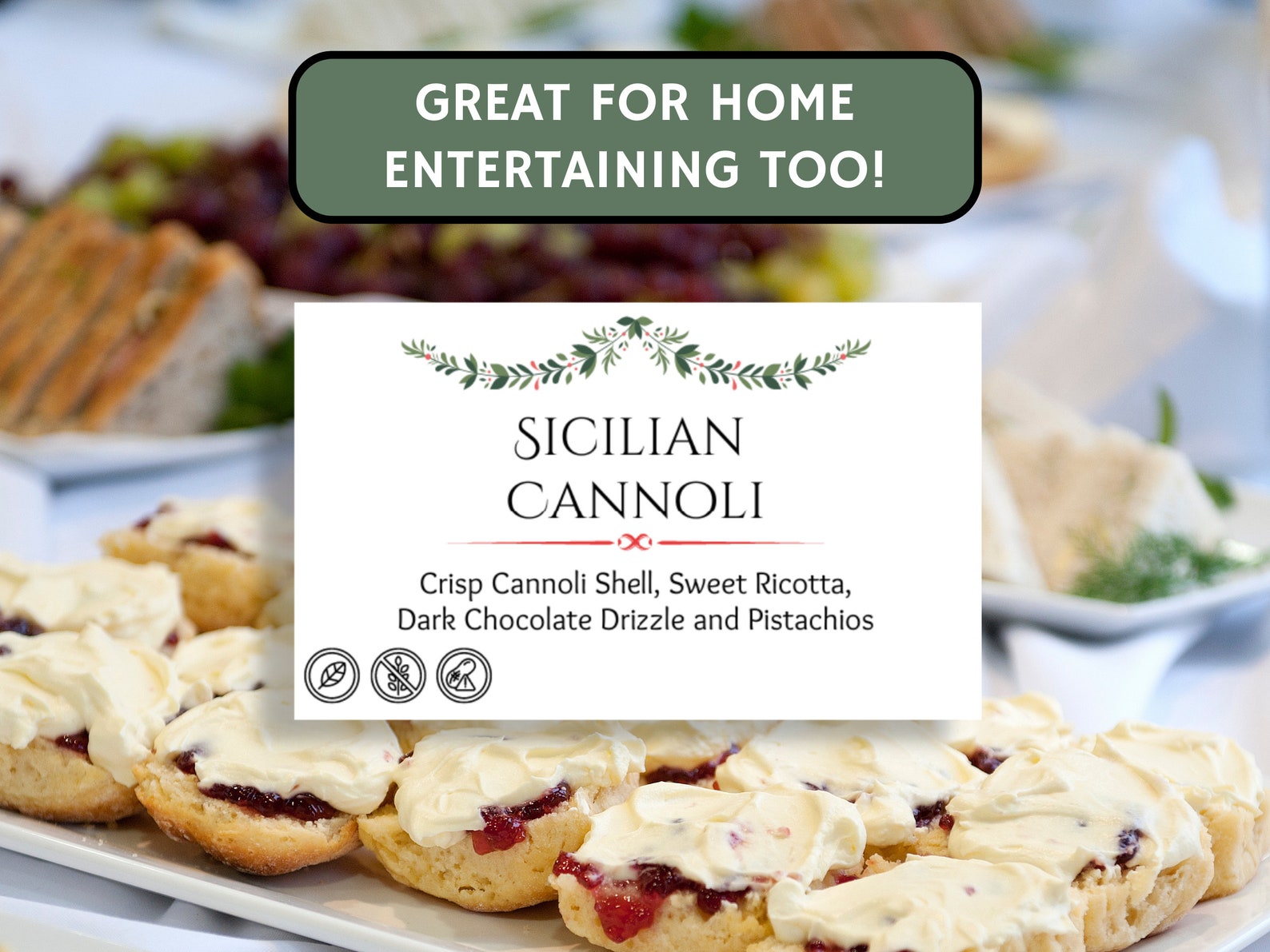 Holiday Catering Food Labels for Entertaining, Great for Business and ...