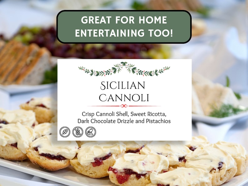 Holiday Catering Food Labels for Entertaining, Great for Business and ...