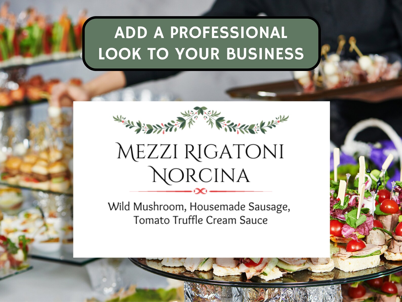 Holiday Catering Food Labels for Entertaining, Great for Business and ...