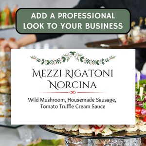 Holiday Catering Food Labels for Entertaining, Great for Business and ...