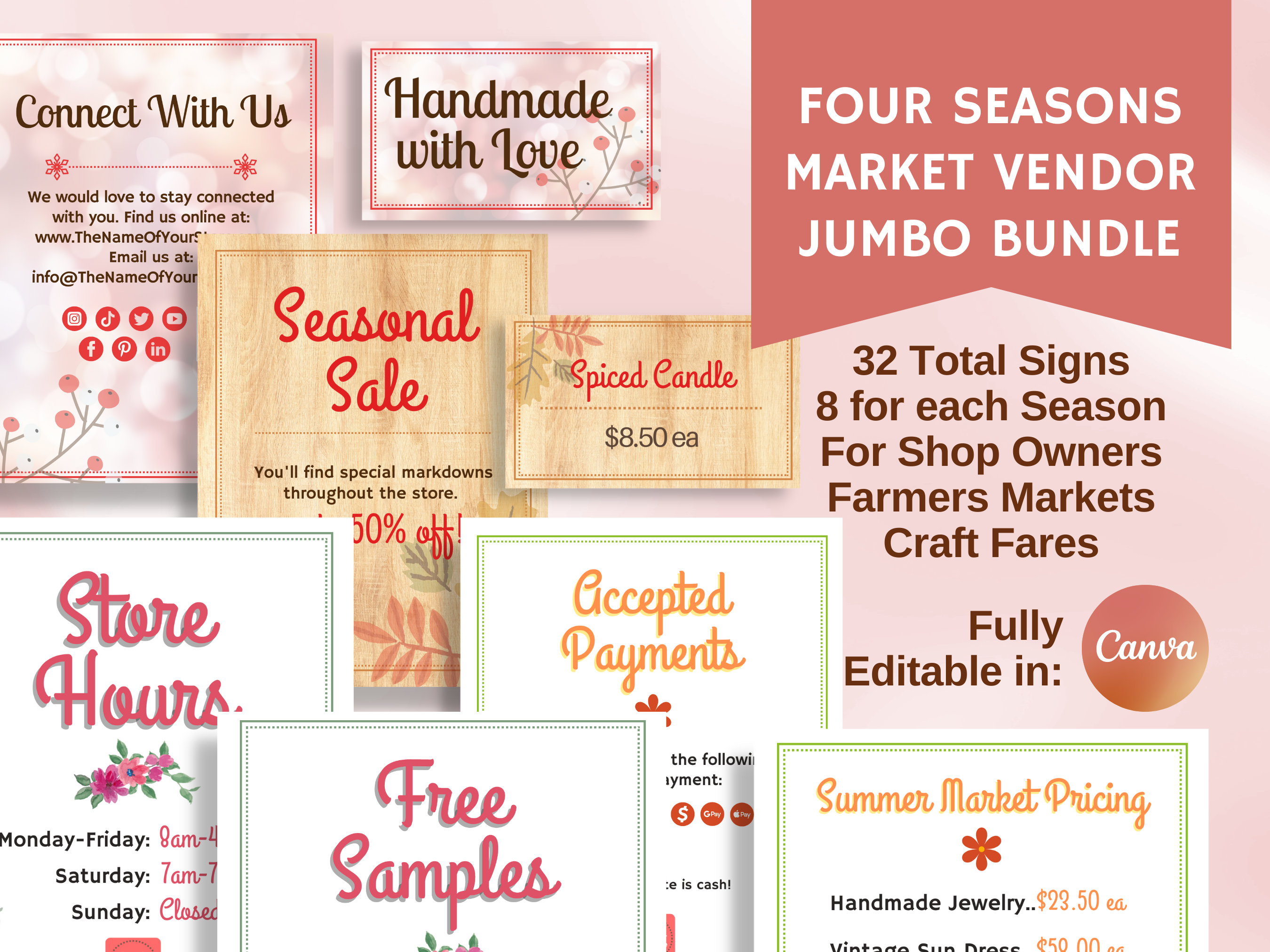 Farmers Market Vendor Signs