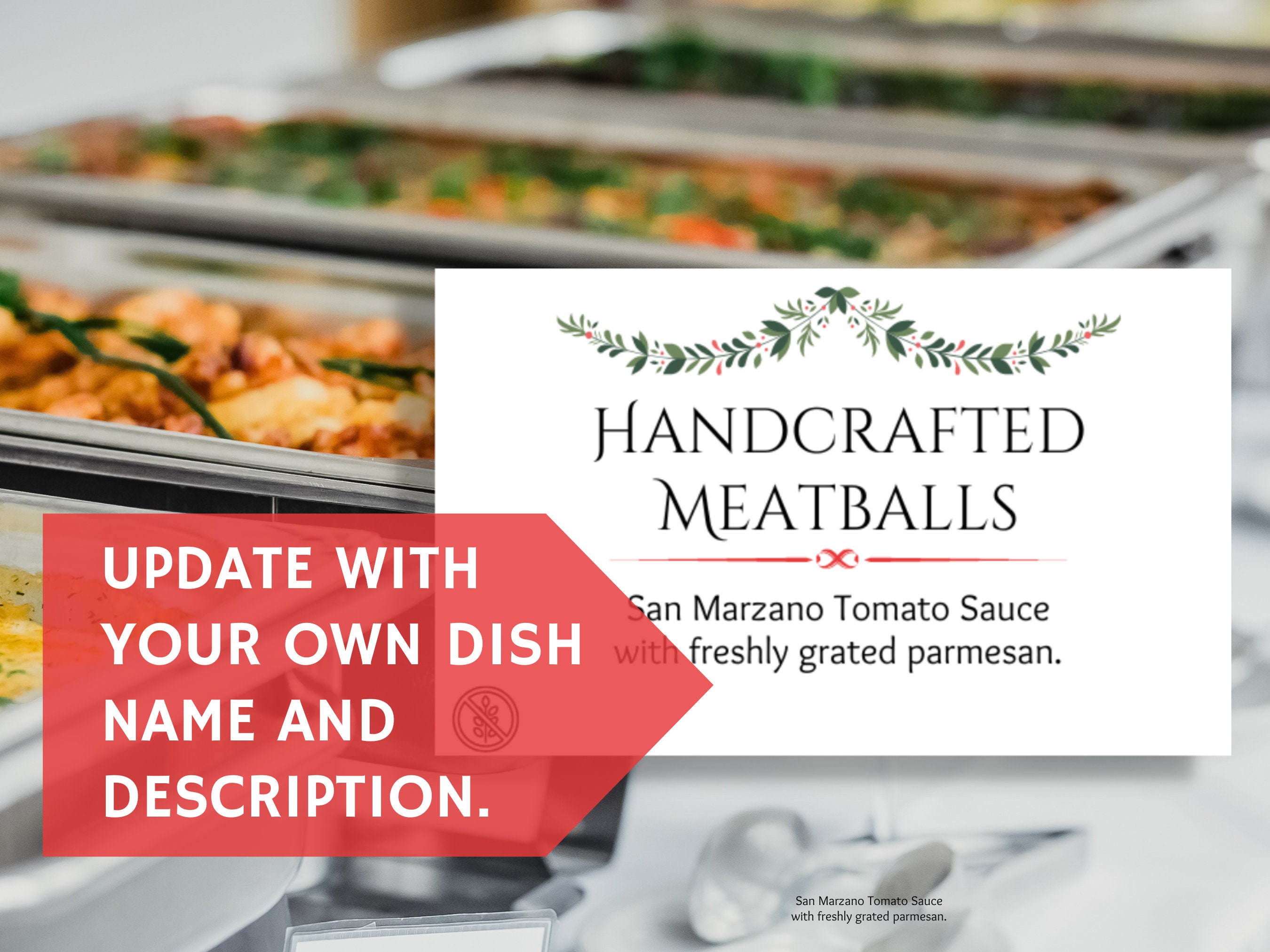 Holiday Catering Food Labels for Entertaining, Great for Business and ...