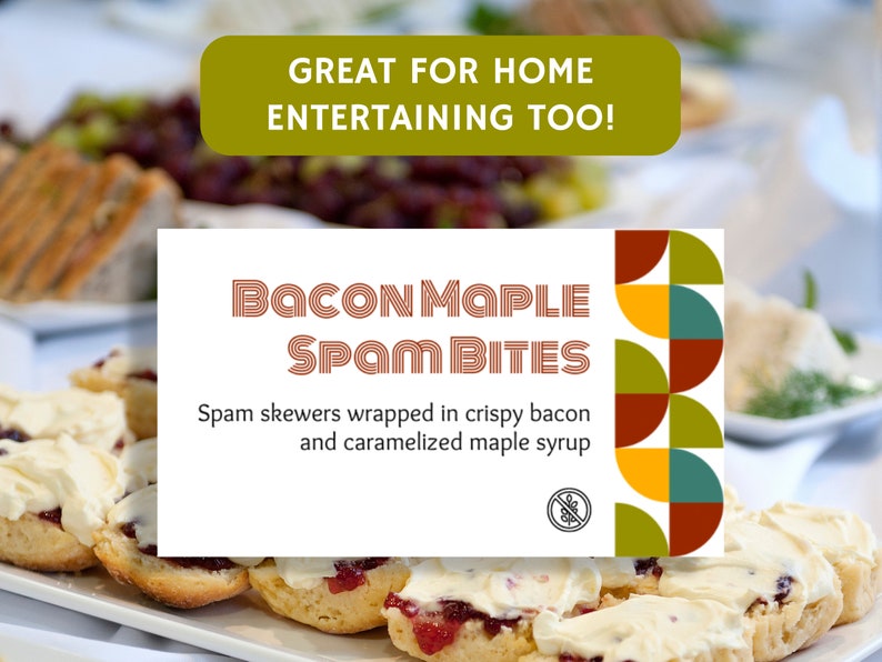 Retro Catering Food Labels for Entertaining, Great for Business and ...