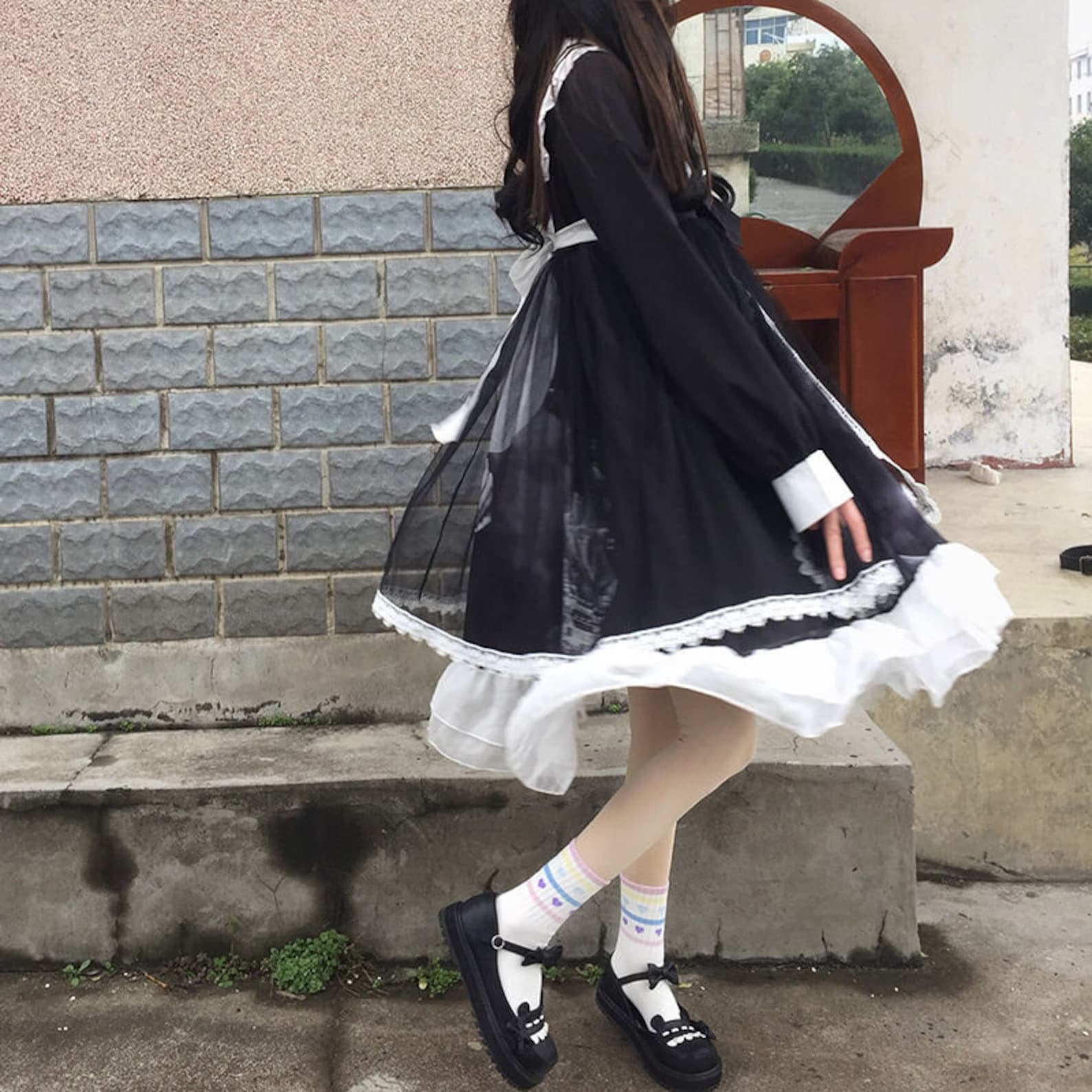 Lolita Dress With Long Sleeve Blue or Black Lolita Dress - Etsy