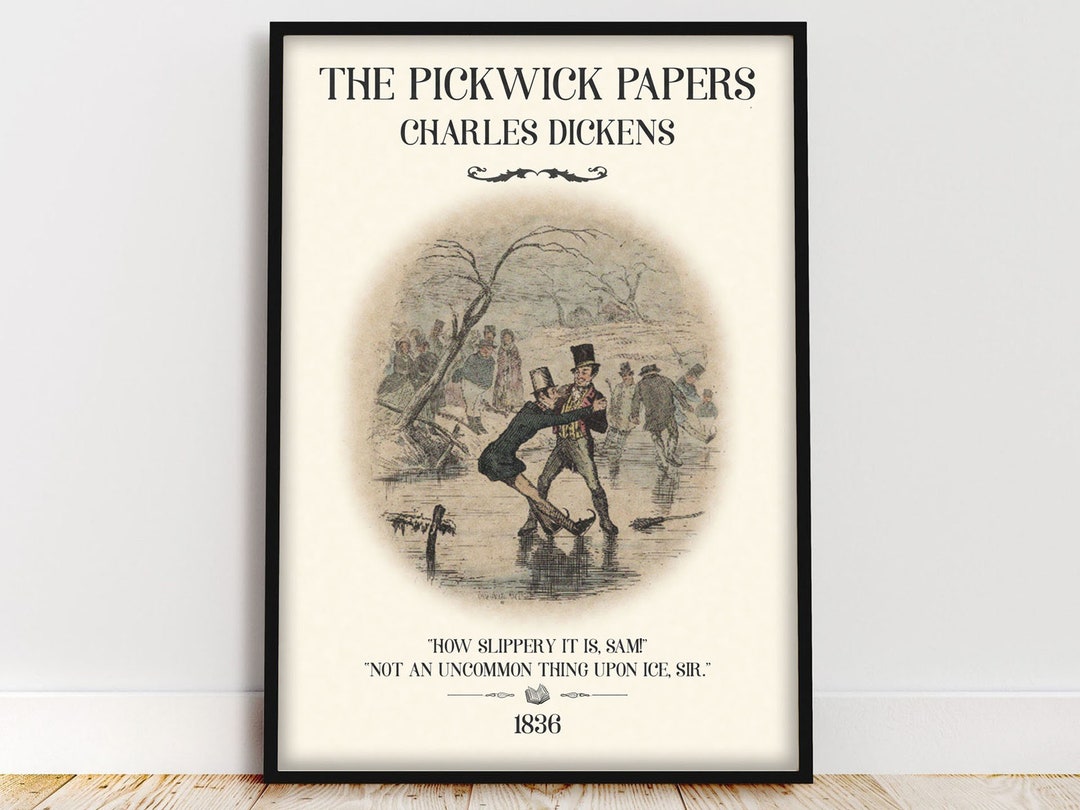 The Pickwick Papers Poster, Classic Literature Victorian Wall Art ...