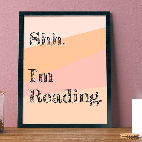 Pastel Reading Sign - Etsy