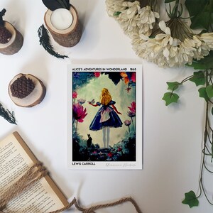 Alice in Wonderland Dark Academia Grunge Fairycore Decor Book Posters ...