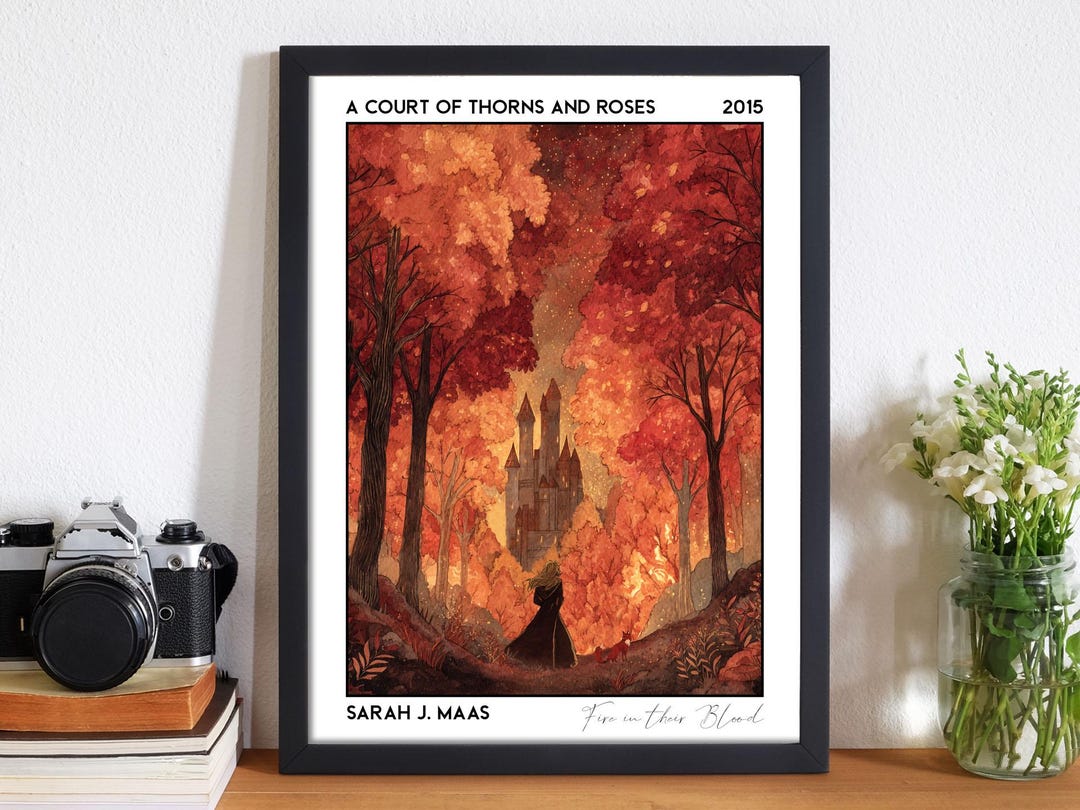 A Court of Thorns and Roses Book Poster, Sarah J Maas: Premium 210gsm ...
