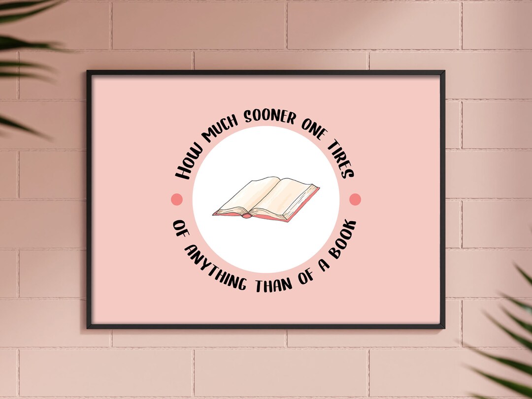 Pride and Prejudice Reading Poster, Bookish Prints Jane Austen Book ...